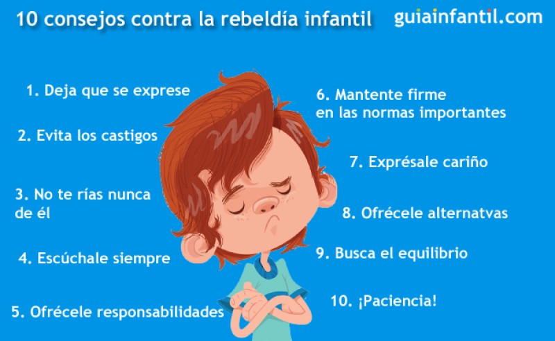 10 fantásticos consejos contra la rebeldía infantil