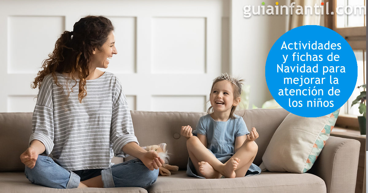 Fichas de Navidad para mejorar la atención de los niños jugando