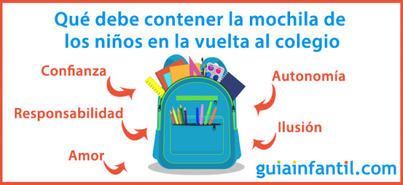 Pon estos 5 valores en la mochila de los niños en la vuelta al colegio