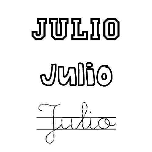 Nombre para niños Julio. Dibujos para colorear