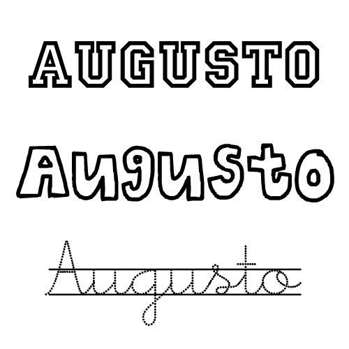 Dibujo del nombre Augusto para colorear