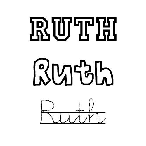 Dibujo del nombre Ruth para colorear e imprimir