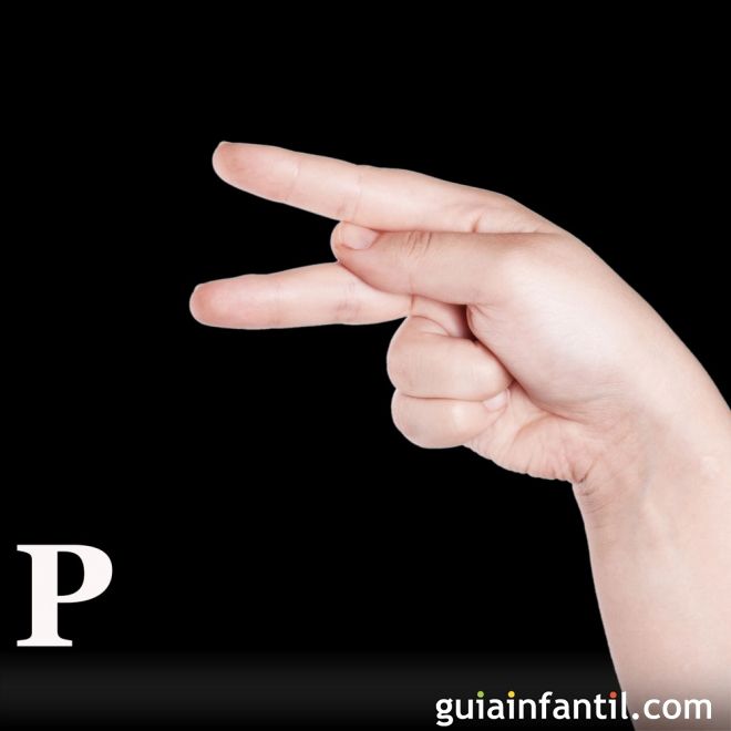 Aprende P. Aprende a hacer las letras con las manos